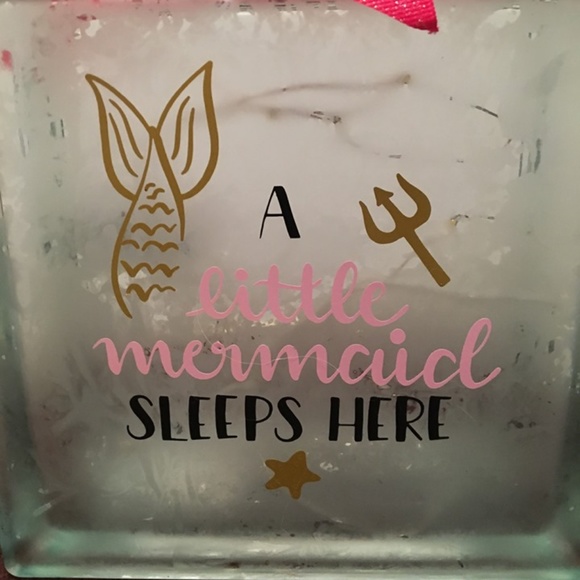 Accents | Large Lighted Block A Little Mermaid Sleeps Here | Poshmark